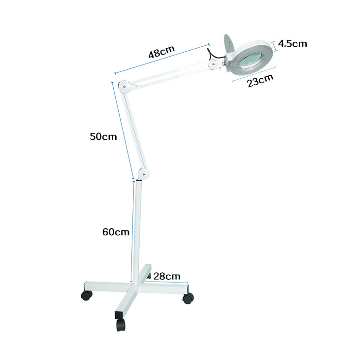 5X Magnifying Vertical Lamp Floor Stand LED Lamp Stand Magnifier Lamp ...